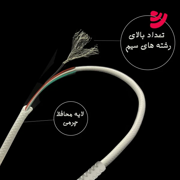 کابل شارژ چرمی تایپ سی بیاند مدل BUC-301 LT طول 1 متر - فروشگاه اینترنتی رهپویان انفورماتیک برتر